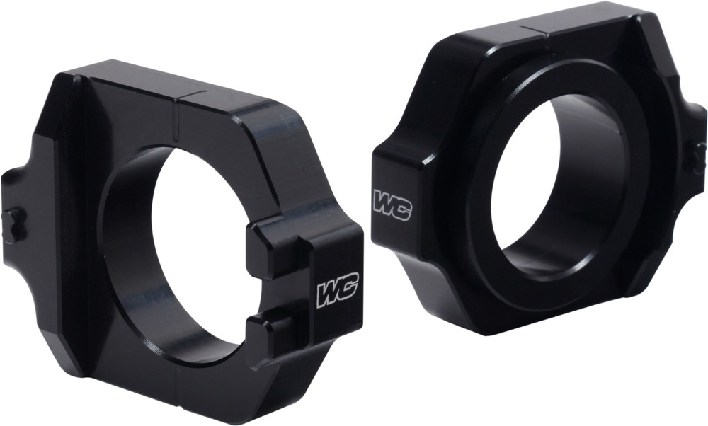 Works Connection Axle Blocks - BLACK : CRF's Only